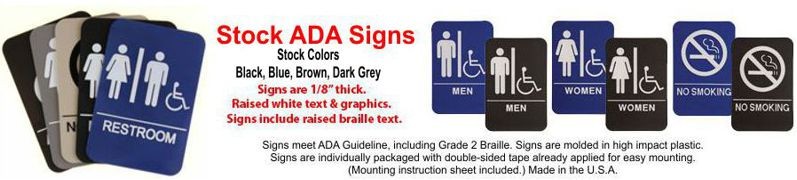 Stock ADA Signs