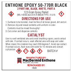 50-700R Enthone Epoxy Ink - Flat Black with #77 Catalyst