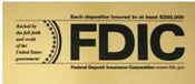 3" x 7" FDIC Easel Tabletop Sign FDIC Sign FDIC
