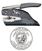 Notary Embossing Seal, California California Notary Public Seal Notary ...