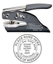 Missouri Notary Embosser Missouri State Notary Public Seal Missouri ...