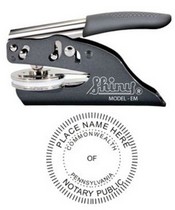 Pennsylvania Notary Embosser Pennsylvania State Notary Public Seal ...