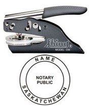 Saskatchewan Notary Embosser Saskatchewan State Notary Public Seal ...